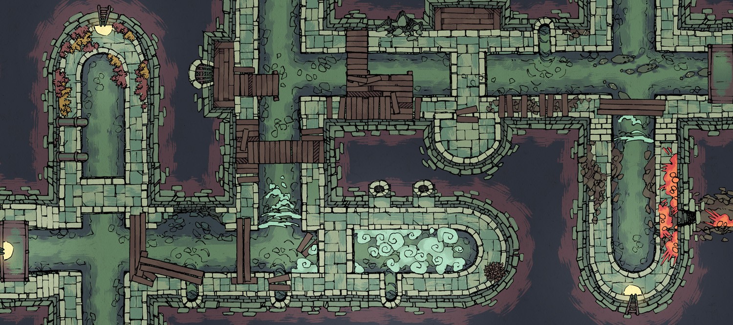Sewer Map Assets Rpg Map Assets With Art By 2 Minute Tabletop